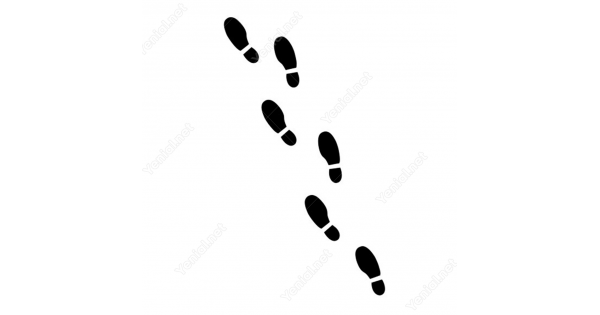 İki Çift Ayakkabı İzi Stickerı Yapıştırması