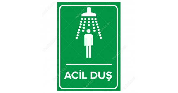 Acil Duş Levhası