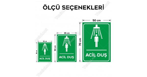 Acil Duş Levhası