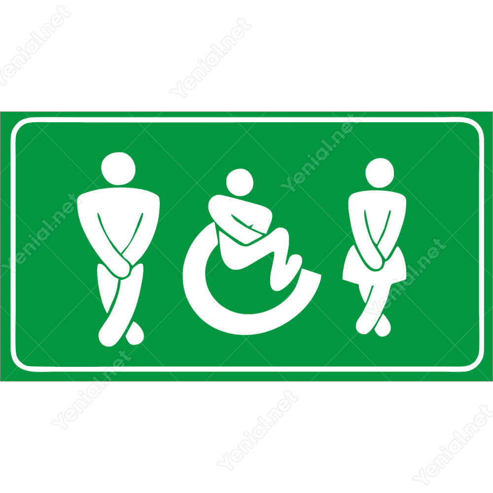 Bay Bayan Ve Engelli Wc Şekilli Yönlendirme Levhasi
